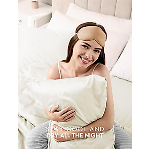 100% Pure Mulberry Silk Pillowcase for Hair & Skin - 22 Momme 6A High-Grade Fibers - Anti-Aging, Anti-Sleep Crease, Cooling Satin Pillowcases with Hidden Zipper, Best Gift Idea (Standard 20x26 Inches)