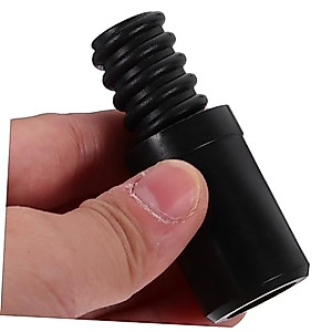 HONMEET 3pcs Mop Head Whisk Broom Tips for Extension Pole Broom Handle Threaded Tip Broom Repairing Tip Push Broom Handle Tip for Telescopic Pole Tips for Telescopic Pole Plastic Black