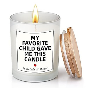 My Favorite Child Gave Me This Candle, Christmas Gifts for Mom from Daughter Son Birthday Gifts for Mom, Christmas Day Gifts for Grandma, Mom, Wife, Women, Pregnant Mom