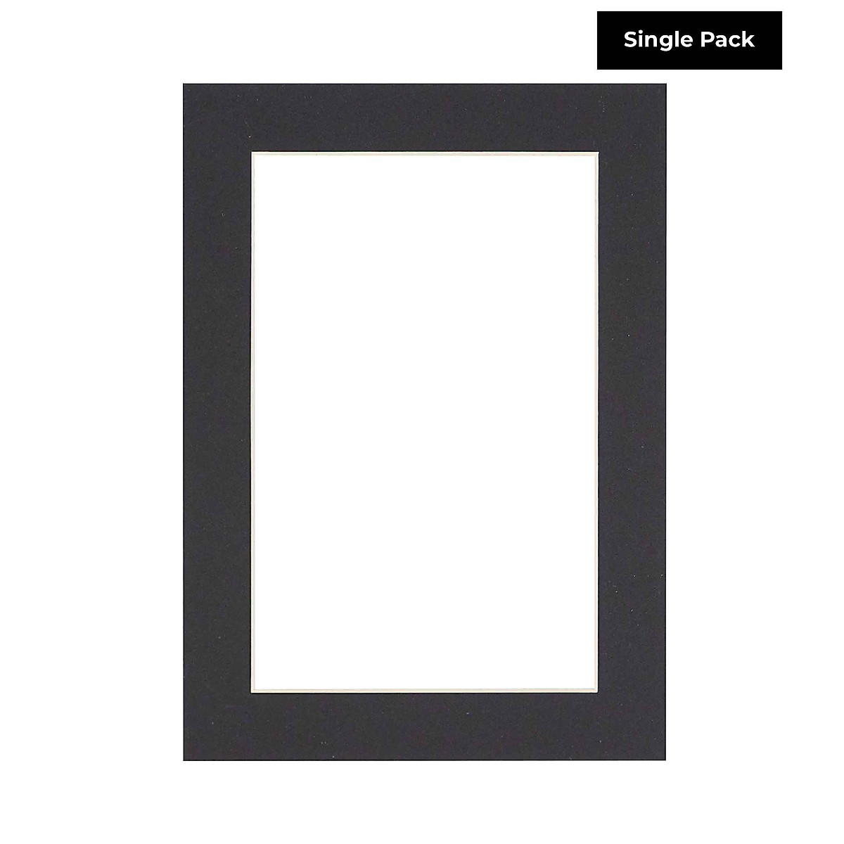 14x18 Mat Bevel Cut for 12x16 Photos - Acid Free Black Precut Matboard - for Pictures, Photos, Framing - 4-ply Thickness