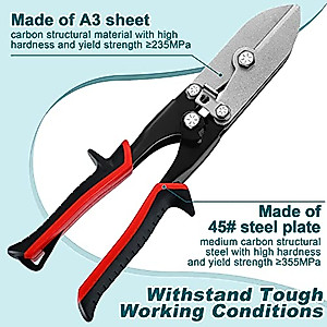 Gulfmew 5 Blade Sheet Metal Crimper, Hand Crimper HVAC Pipe Crimper for 24 Gauge Steel and 28 Gauge Stainless Steel, Downspout Crimper for Pipe, Ductwork, Stove Pipe, Venting Work