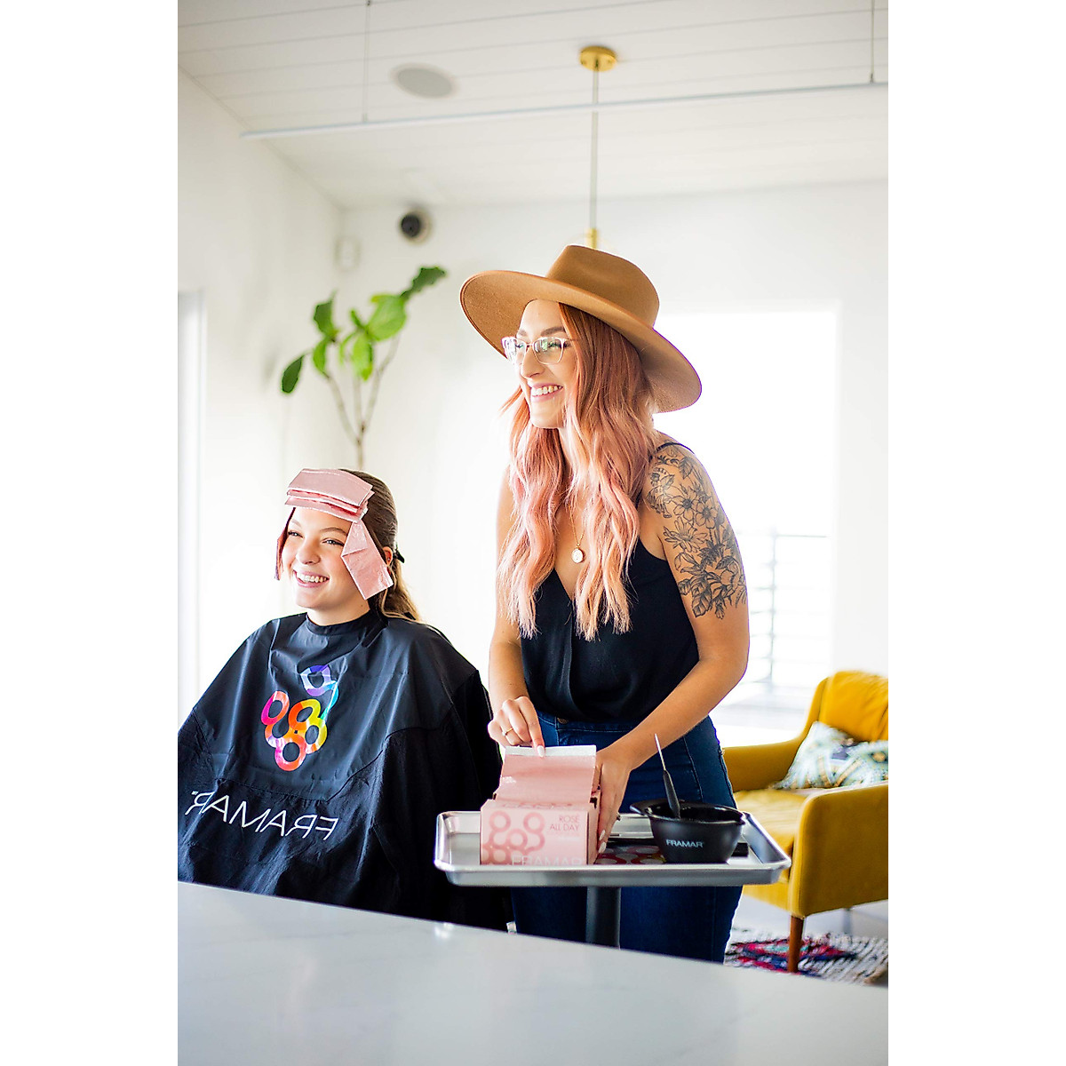 Framar Rosé All Day Pop Up Hair Foil, Aluminum Foil Sheets, Hair Foils For Highlighting - 500 Foil Sheets