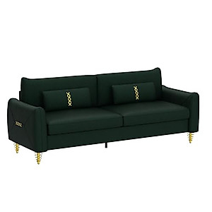 TUBAIHON Oversized Sectional Sofa Couch L Shaped U Shaped Convertible Chenille Modular Couch Set Deep Seat Couches for Modern Living Room/Apartment/Office (1, P19-green)