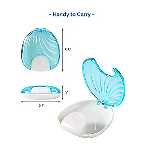 JMU Retainer Case, Orthodontic Retainer Case, Dental Mouth guard Container Denture Case, Purple