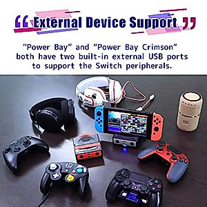 Brook Power Bay - Portable and Fast Charging Dock Stand, Docking Station for Nintendo Switch, Compatible with Switch and GameCube Controllers, Support HDMI Out Put and Two Bluetooth Headsets