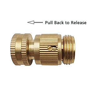 LYFJXX Garden Hose Connector, 1 pc 3/4 Inch 90 Degree Elbow Connector + 1 pc 3/4 Inch Hose Quick Connector