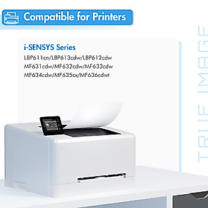 TRUE IMAGE Compatible Toner Cartridge Replacement for Canon 045 045H MF634Cdw Toner Canon Color ImageCLASS MF634Cdw MF632Cdw LBP612Cdw MF632 LBP612 Ink Printer (Black Cyan Yellow Magenta, 4-Pack)