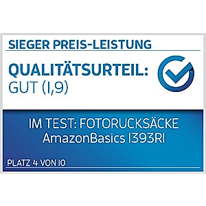 Amazon Basics Backpack for SLR Cameras and Accessories-Black