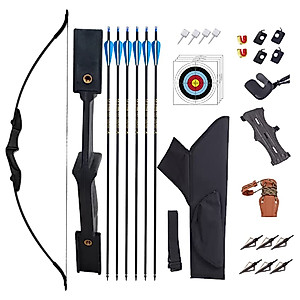 SOPOGER Archery Recurve Bow and Arrow Set 53'' Takedown Recurve Bow Right and Left Hand for Youth Beginner Recurve Bow 20-40lbs (20 LBS)