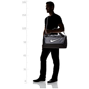 NIKE Brasilia Small Duffel - 9.0, Flint Grey/Black/White