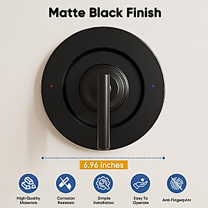 Replacement for Moen T2901BL Gibson Posi-Temp Valve Trim Kit-Shower Trim Kit Only, Shower Lever Handle, Matte Black