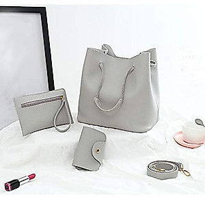 ULemeili 4Pcs Handbags Wallet Tote Bag Shoulder Bag, Women Fashion Top Handle Satchel Purse Set Crossbody Bag