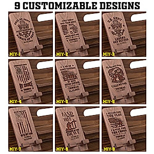 Personalized Gift for Military Army - Phone Docking Station for Soldier, Custom Nightstand Organizer for Men Women, Gift Ideas for Him, Her, Dad, Mom, Husband, Boss on Birthday, Anniversary, Christmas