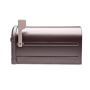 Architectural Mailboxes Roxbury Galvanized Steel Post Mount Mailbox, Compatibility Code F, 7900-5RZ-CG-10, Rubbed Bronze, Large Capacity