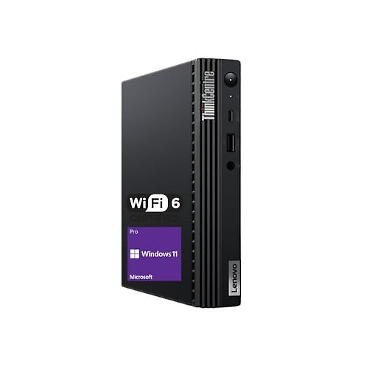 Lenovo ThinkCentre M60e MFF Business Desktop, Intel Core i3-1005G1 Processor, 16GB RAM, 512GB SSD + 1TB HDD, HDMI, Display Port, RJ-45, Wi-Fi 6, Wired Keyboard & Mouse, Windows 11 Pro, Black