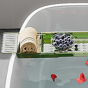 Bathtub Caddy Tray,Expandable Bath Table Over Tub,Multifunctional Bath Rack Tub Organizer, Tub Organizer Holder for Book Wine Phone Bathroom Shower