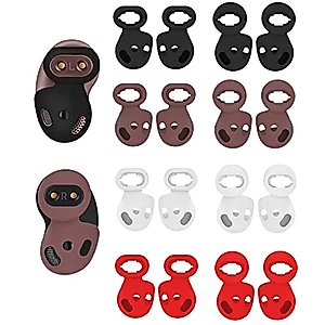 JNSA Galaxy Buds Live Anti-Slip Earbuds Ear Skins Earbud Cover Ear Tips Covers Compatible with Samsung Galaxy Buds Live, Non-Slip Sound Leakproof Earbuds Covers,2 Size 4 Colors 8 Pairs (Live)