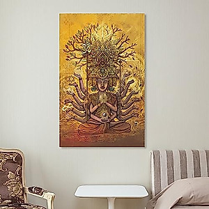 from Reincarnation to Nirvana Religious Art Poster Wall Art Paintings Canvas Wall Decor Home Decor Living Room Decor Aesthetic 16x24inch(40x60cm) Unframe-Style