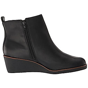 Aerosoles womens Brandi Ankle Boot, Black Pu, 6.5 US