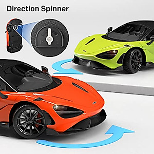 MIEBELY Remote Control Car, McLaren Rc Cars Officially Licensed 1/12 Scale 7.4V 900mAh Toy Car with 12km/h Fast Model Car Headlight for Adults Kids Boys Age 6-12 Year Birthday Ideas Gift Orange