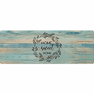 J&V TEXTILES Kitchen Mat Cushioned Anti Fatigue Floor Mat,19.6"x55", Thick Non Slip Waterproof Kitchen Rugs and Mats, Standing Mat for Kitchen,Floor,Home,Office,Desk,Sink,Laundry (Home Sweet Home)