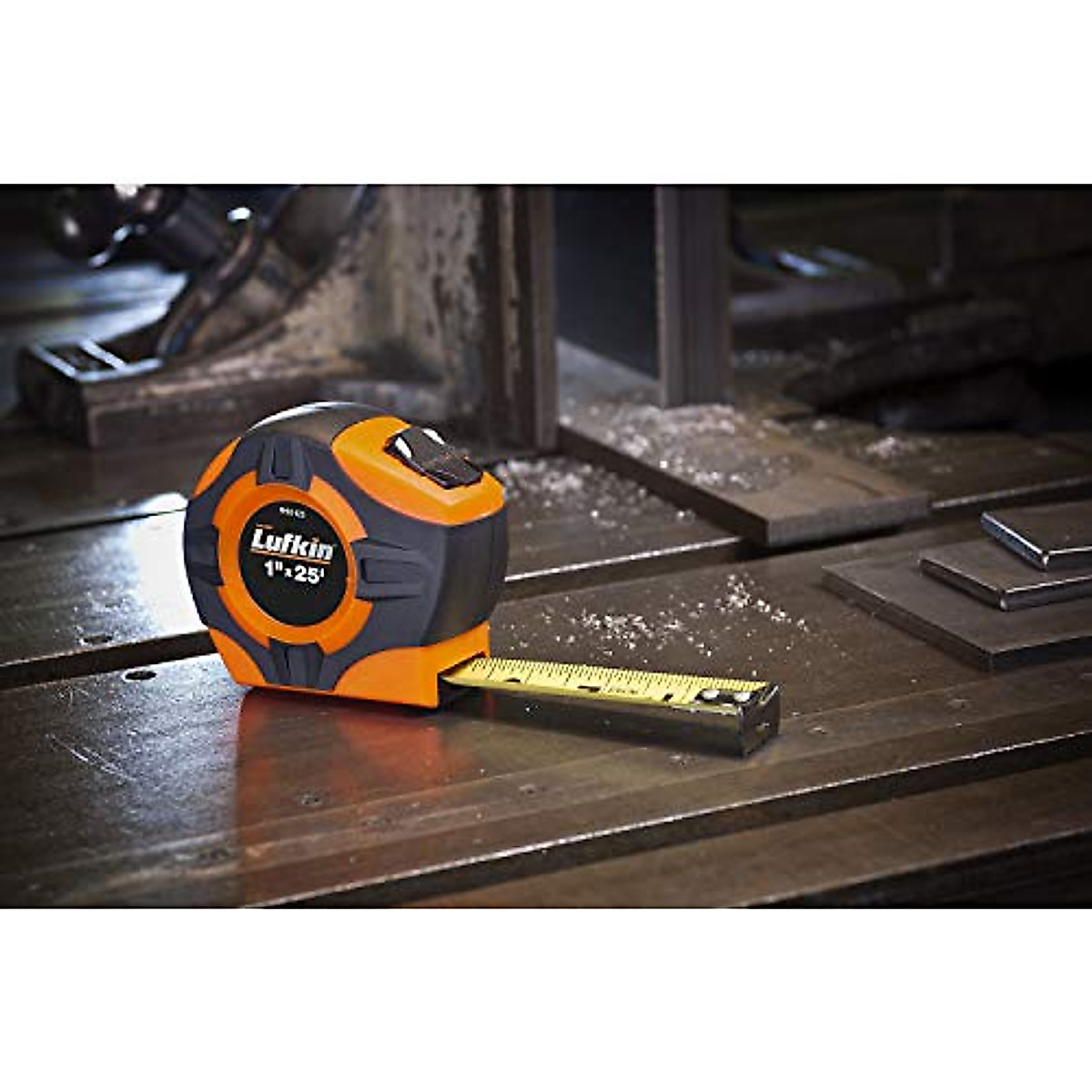 Crescent Lufkin 3/4" x 12' P1000 Series Hi-Viz® Orange Engineer's Yellow Clad A4 Blade Power Return Tape Measure - PHV1312DN