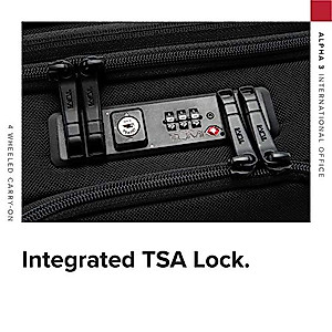 TUMI Alpha 3 International Office 4 Wheeled Carry-On Black One Size