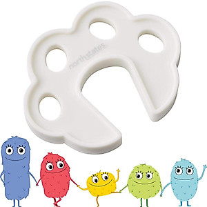 Toddleroo by North States Premium Pinch Protector | Prevent Your Child from Closing The Door on Those Little Fingers | No Tools Required | Baby proofing with Confidence (1-Count, White)