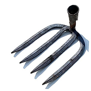 DOITOOL 4 Cleaning Tool Digging Tools Mini Tool Rake Head Replacement Mini Rake Small Shrub Rake Garden Tools Gardening Rake Lawn Forging Shrub Black Cultivator Rake