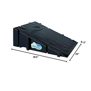 LandWave Single Ramp for BMX Bikes, Scooters, Skateboards, Inline Skates, RC Cars, Durable and Portable, for Kids, Teens, and Adults