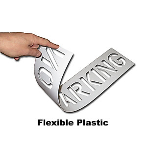 Curb N Sign Fire Lane Stencil - 4 Inch Premium No Parking Stencil for Customizing Curbs or Parking Lots - Reuseable Made in USA with Thick Premium Plastic for multisurfaces