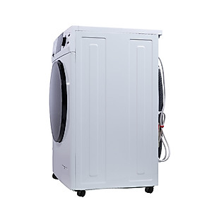 Equator All-in-One Washer Dryer VENTLESS/VENTED PET cycle 1.62cf/15lbs+Portability Kit in White (WHITE)