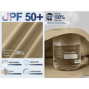 Womens UPF 50+ UV Sun Protection Safari Shirts Long Sleeve Outdoor Cool Quick Dry Fishing Hiking Gardening Shirts (5072 Khaki L)