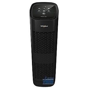 Whirlpool Whispure WPT80B, True HEPA Purifier, Activated Carbon Advanced Anti-Bacteria, Ideal for Allergies, Odors, Pet Dander, Mold, Smoke, Smokers, and Germs, Large, Black