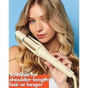 Automatic Curling Iron – Hair Curler Automatic Rotating Wand – Auto Self Spiral Spinning Curlers - Professional Ceramic 1 1/4 Inch Barrel 1.25 for Medium to Long Hair – Dual Voltage