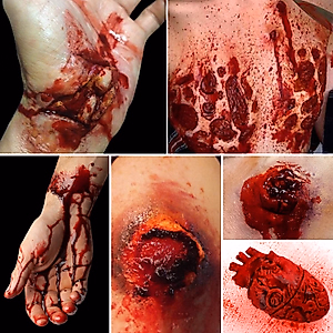 2 PSC Washable Fake Blood Spray,Halloween Fake Blood Splatter, DE'LANCI Liquid Blood for Clothes,Skin and Eye Drops,Squirt Fake Blood Makeup for Vampire Monster Zombie Bride and Costumes,100g(3.53 Oz)