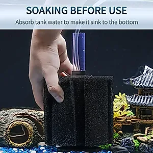 Pawfly Aquarium Large Bio Sponge Filter Quiet Betta Fry Shrimp and Small Fish Foam Filter for Fish Tank up to 60 Gallon