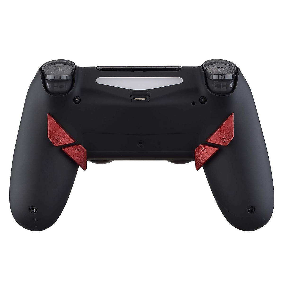 Scarlet Red Replacement Redesigned Back Buttons K1 K2 K3 K4 Paddles for PS4 eXtremeRate Controller Dawn Remap Kit