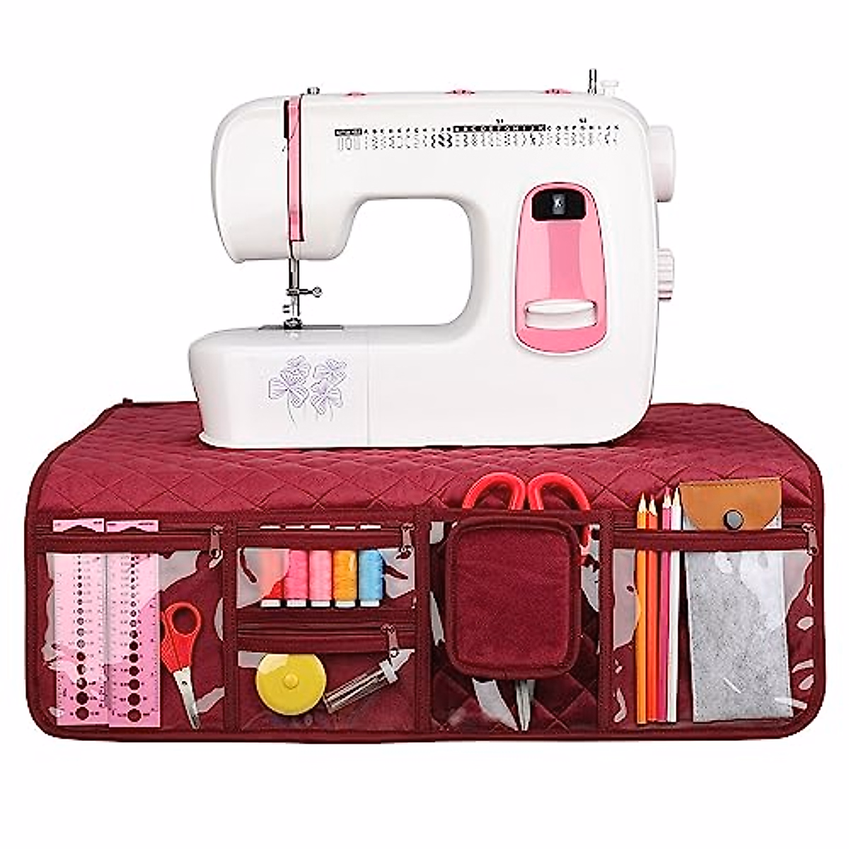 Sewing Machine Pad for Table with Pocket Water-Resistant Sewing Machine Pad Organizer Pad Organizer for Sewing Machine Needlework Storage Bag