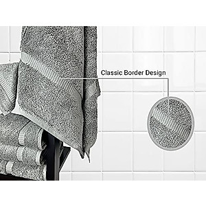 Towel Bazaar Premium Turkish Cotton Super Soft and Absorbent Towels (2-Piece Bath Sheet Towel, Gray)