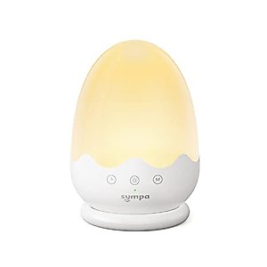 sympa Night Light for Kids, Baby Night Light with 1 Hour Timer & Touch Control, Rechargeable Night Light with 5 Brightness 3 Color Temperature, Touch Lamp Hanging Ring & Memory Function, White