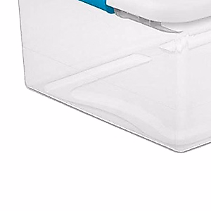 Sterilite Plastic 15 Quart Stacking Storage Box Container with Latching Lid for Home, Office, Workspace, and Utility Space Organization, 48 Pack