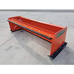 7' XP24 Pullback Skid Steer Snow Pusher Kubota Orange