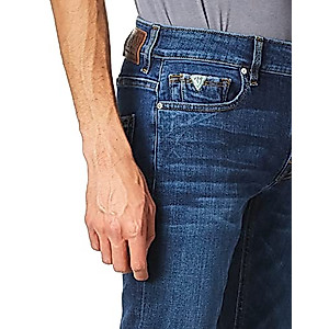 GUESS Men's Mid Rise Skinny Fit Jean, Olvera Wash, 33W X 32L