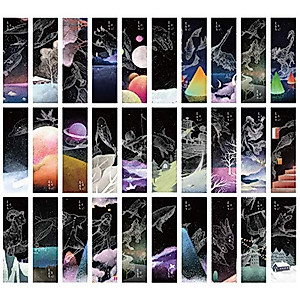 The Constellation Theme Colorful Bookmarks, 30 PCS