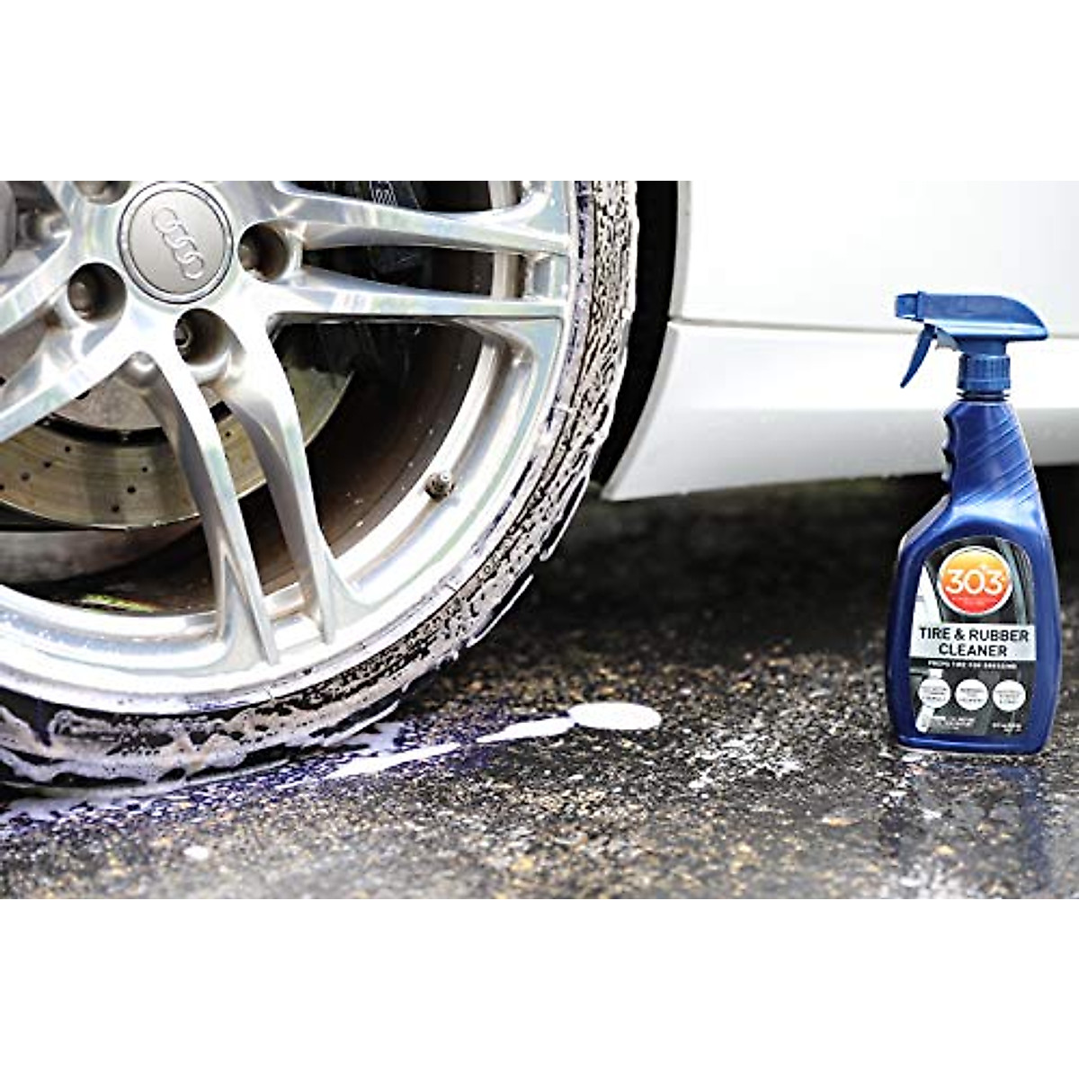 303 Tire and Rubber Cleaner - Preps Tires for Dressing - Fast Acting Foaming Formula - Removes Tire Browning - Safe for All Rubber and Vinyl, 32 fl. oz. (30579CSR)