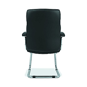 HON Traction Guest Chair with SofThread Leather, in Black (HVL102)