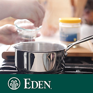 Eden Sea Salt, Hand Harvested French Celtic, Stone Ground (Fine), 82 Trace Minerals, Unrefined, Glass Jar, 14 oz