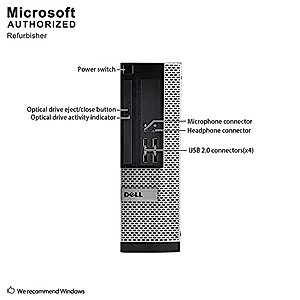 DELL Optiplex 790 SFF Small Form Factor Business Desktop Computer PC (Intel Dual Core i3 CPU 3.3GHz, 4GB DDR3 Memory, 500GB HDD, DVDRW, Windows 10 Professional) (Renewed)']
