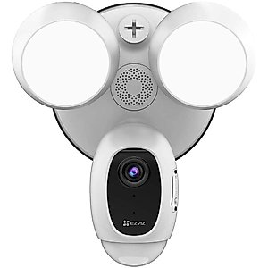 EZVIZ Floodlight Security Camera WiFi 1080P, Motion-Activated Enhanced with PIR&H265, Floodlight&Siren Alarm, Starlight Color Night Vision, Two-Way Audio, Weather Proof (LC1C)